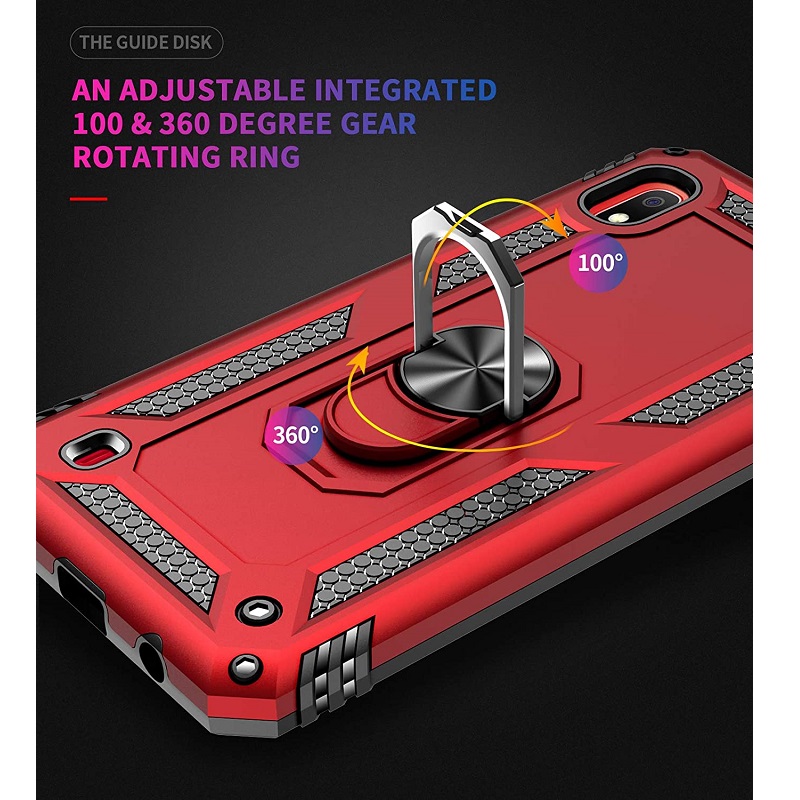 Samsung Galaxy A10 Ring Armor Cover Black